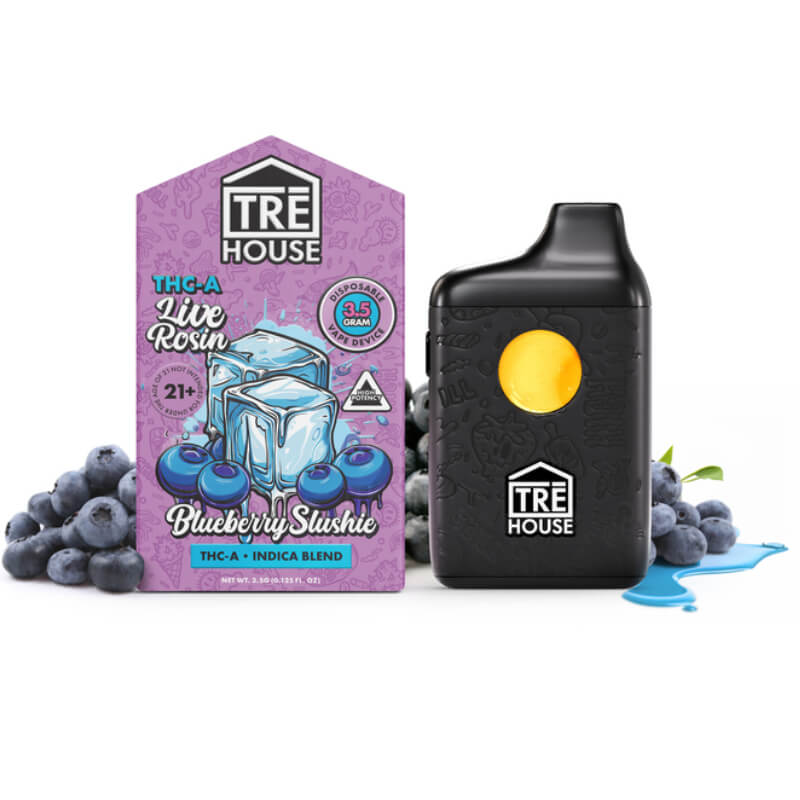 Blueberry slushie Indica Live Rosin THC-A 3.5g Disposable – Injoy Extracts